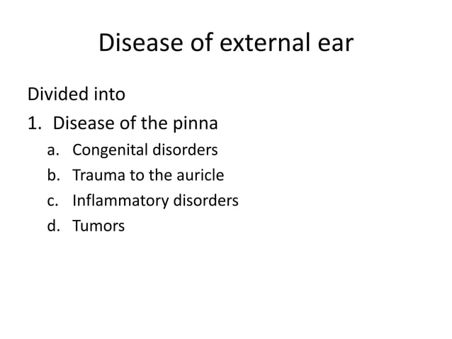 Diseases of external ear and its management | PPT
