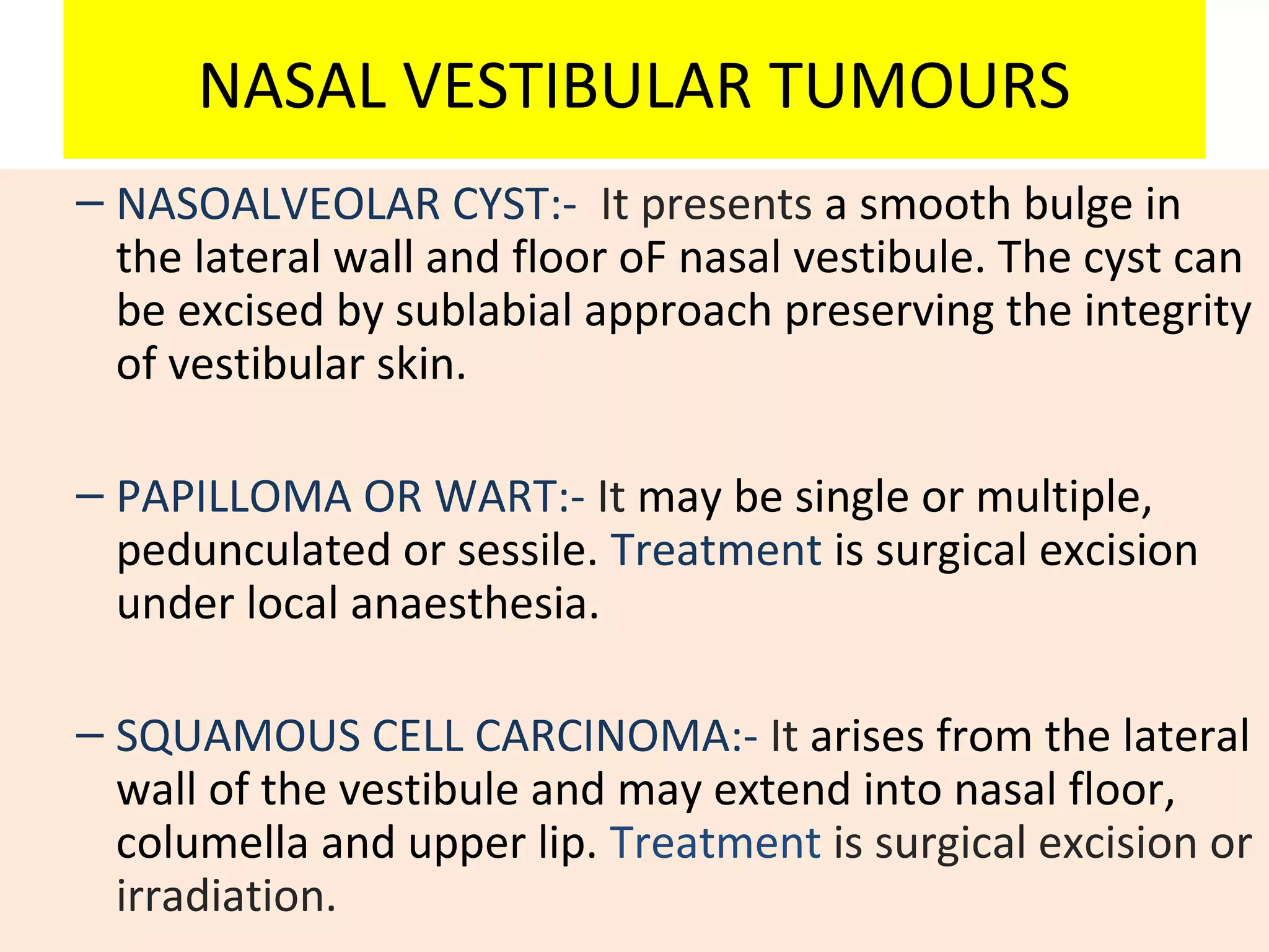 DISEASES OF EXTERNAL NOSE AND VESTIBULE BY DR.SYED REHMATHULLAH | PPT