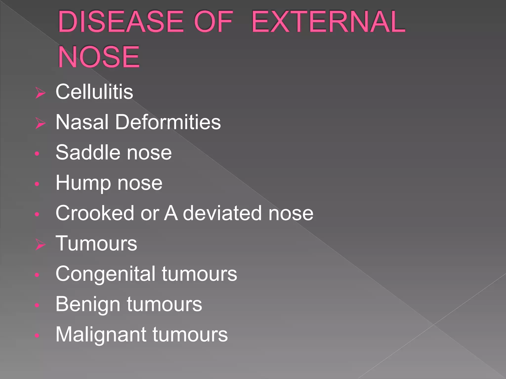 Diseases of external nose | PPTX