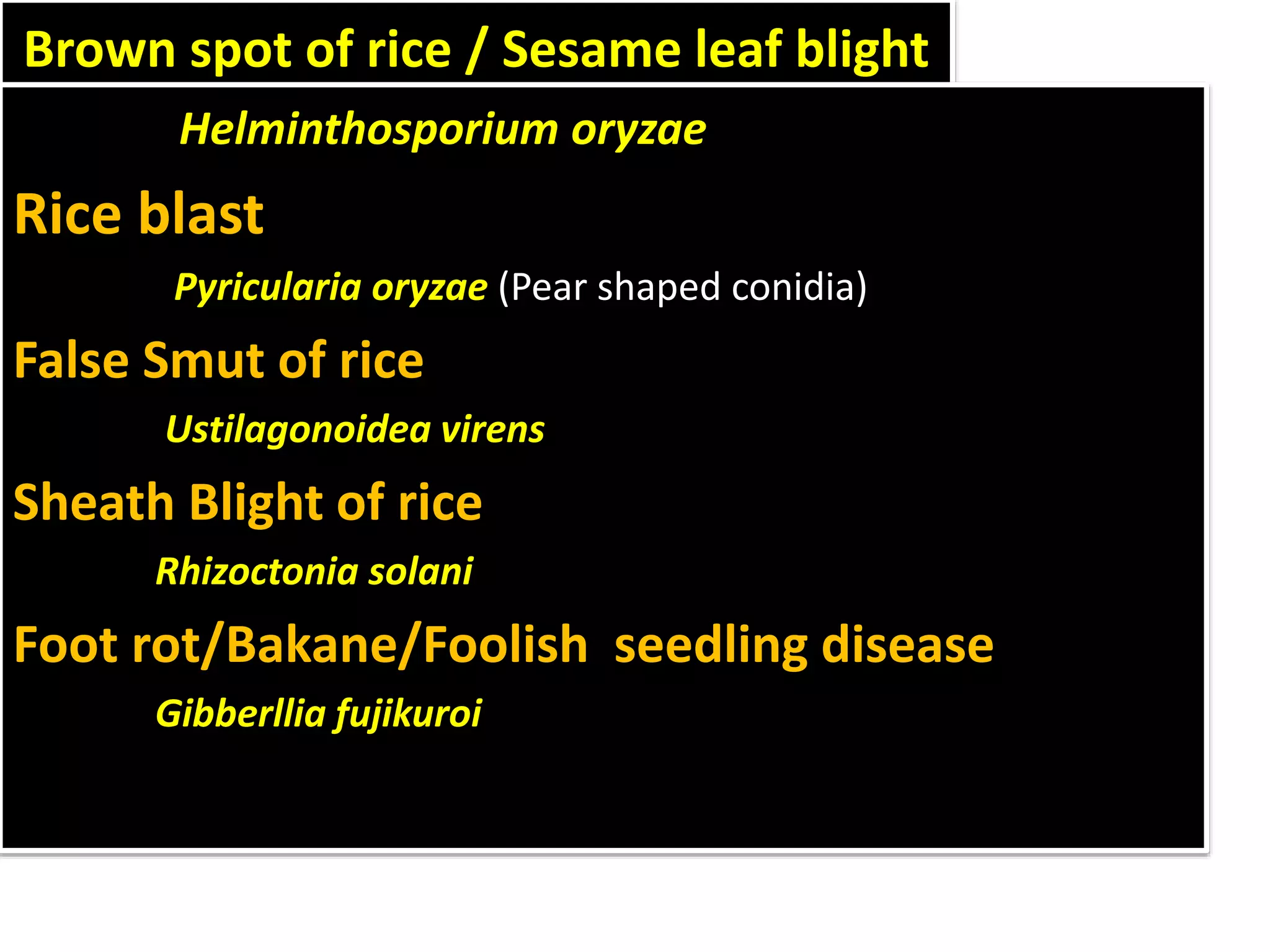 Diseases of field crops and etiology | PPTX