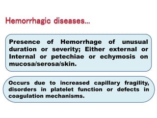 Diseases of Haemopoietic, and Lymphatic systems Part-I | PPTX
