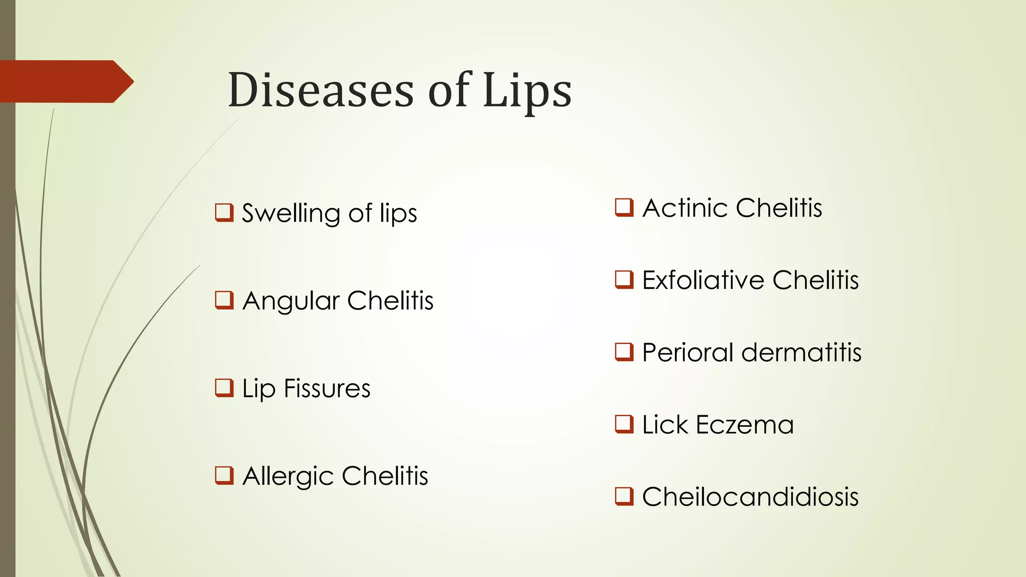Diseases of lips & tongue | PPTX
