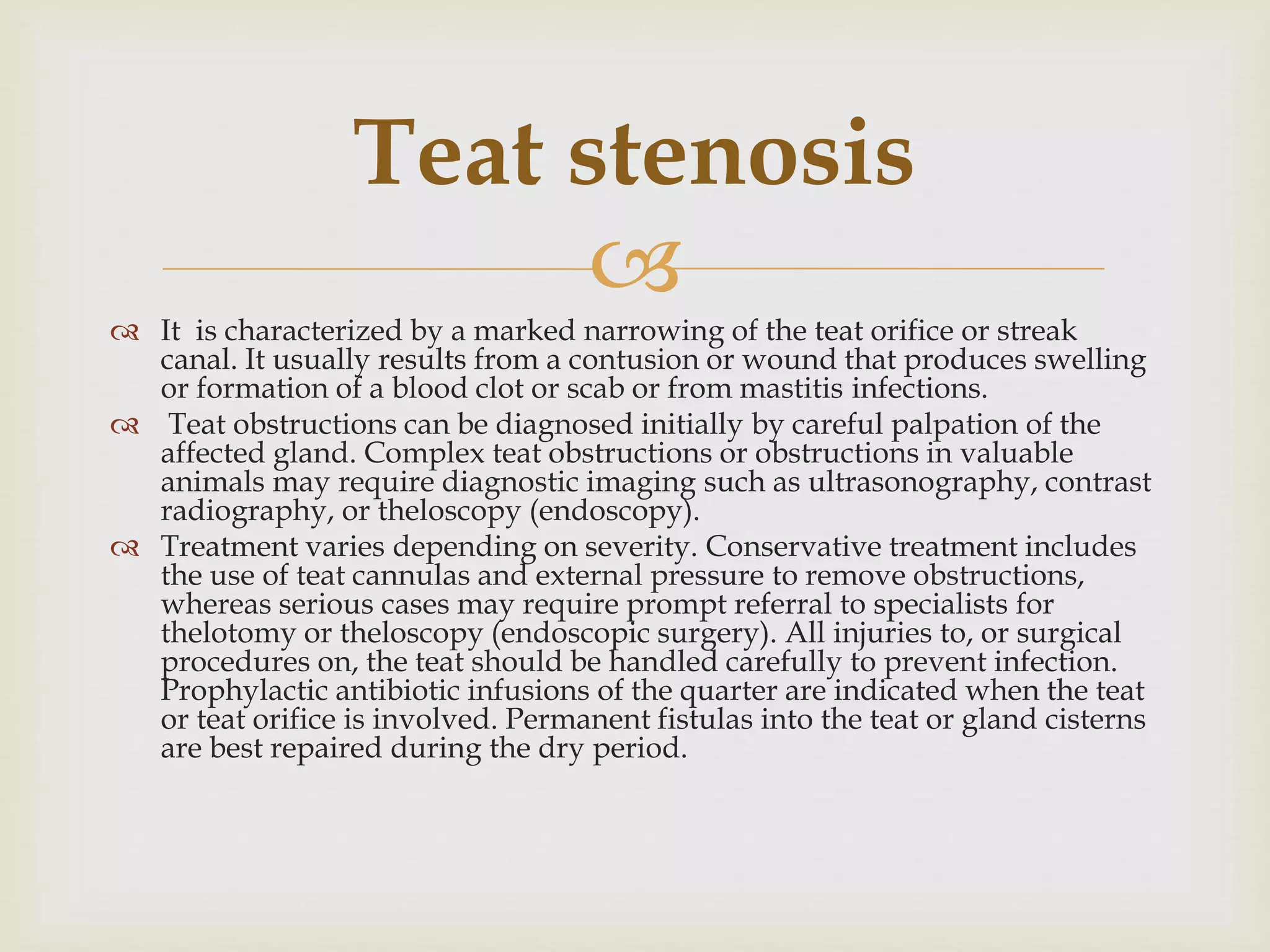 Diseases of Mammry gland/udder. | PPTX