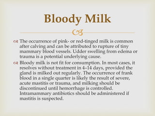 Diseases of Mammry gland/udder. | PPTX