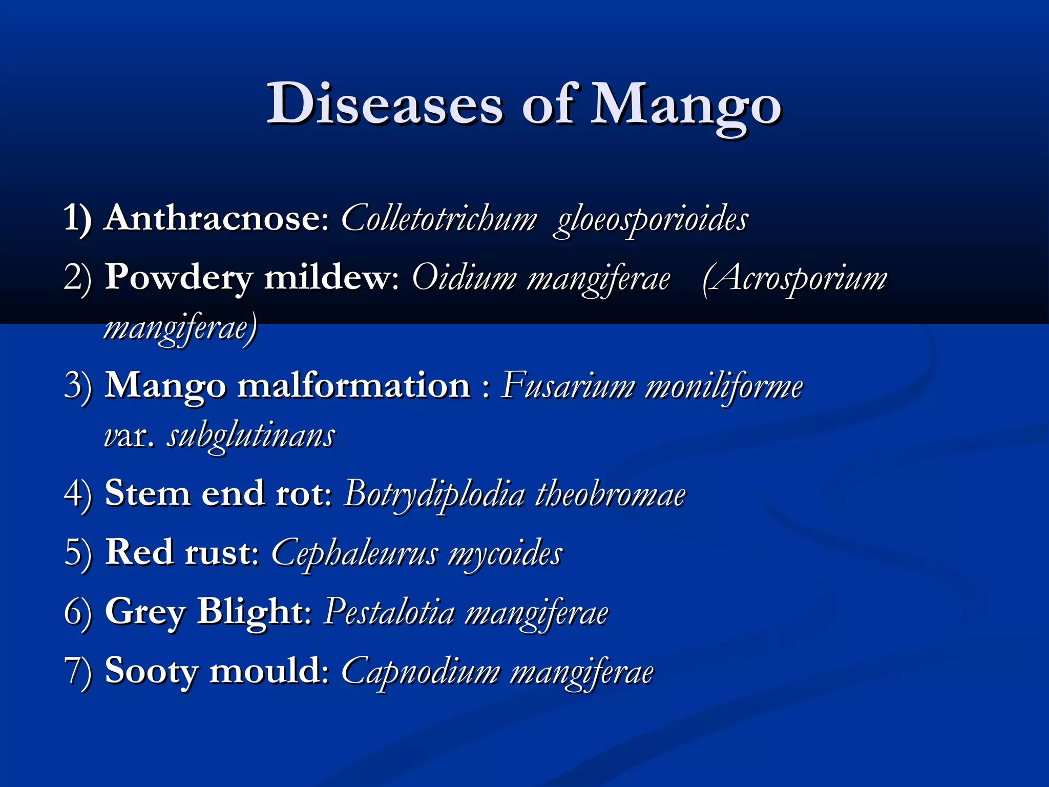 Diseases of mango | PPT