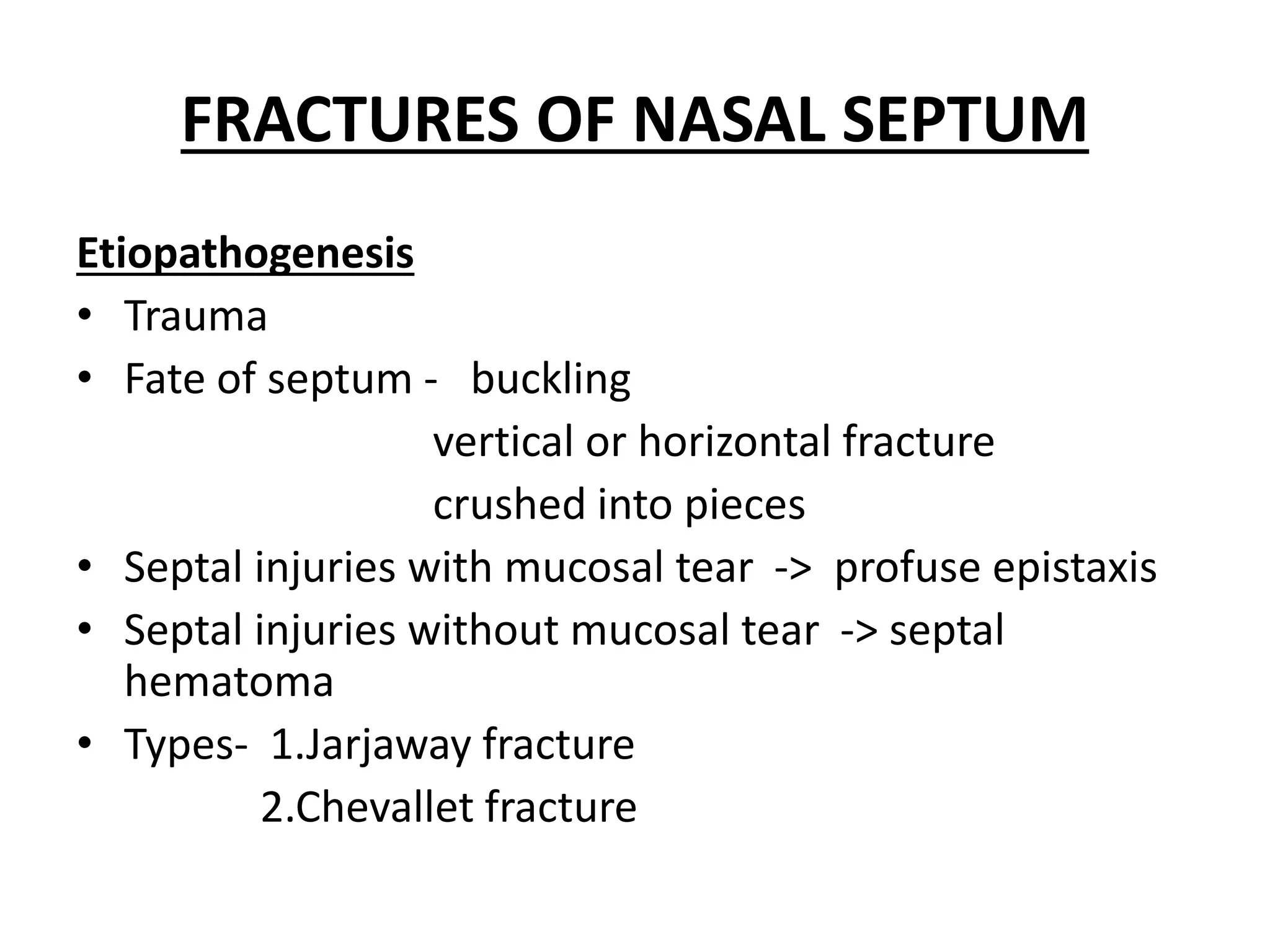 Diseases of nasal septum | PPTX