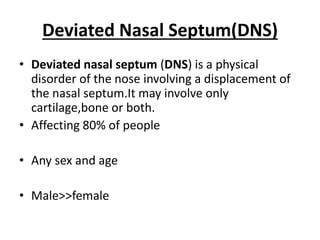 Diseases of nasal septum | PPTX