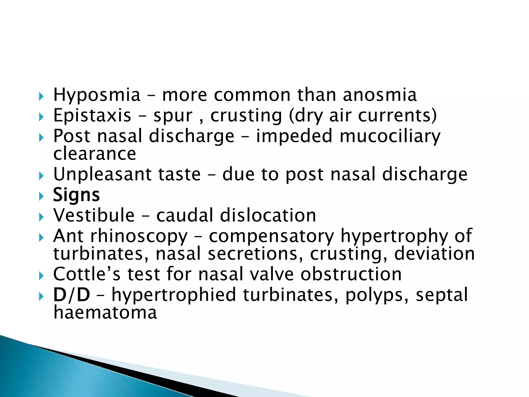 Diseases of nasal septum | PPTX