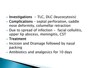 Diseases of nasal septum | PPTX