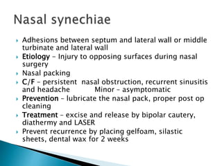 Diseases of nasal septum | PPTX