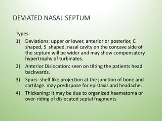 diseases of nasal septum................... | PPT
