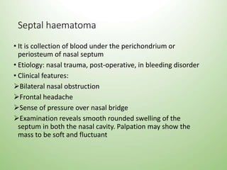 diseases of nasal septum................... | PPT
