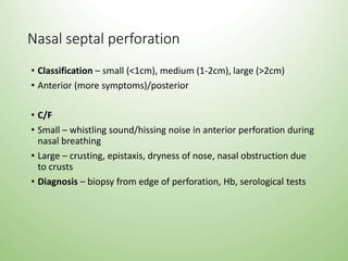 diseases of nasal septum................... | PPT