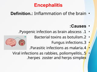 Diseases of Nervous system EncephCEREBROVASCULAR DISEASESalitis | PPT
