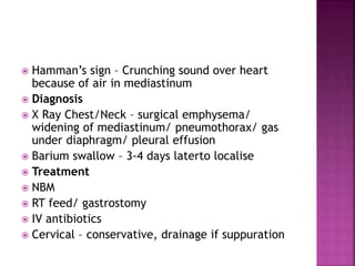 Diseases of oesophagus | PPTX