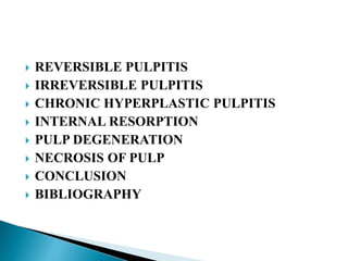 Diseases of pulp | PPTX