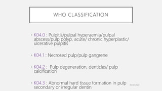 Diseases of pulp | PPTX | Dental Health | Diseases and Conditions