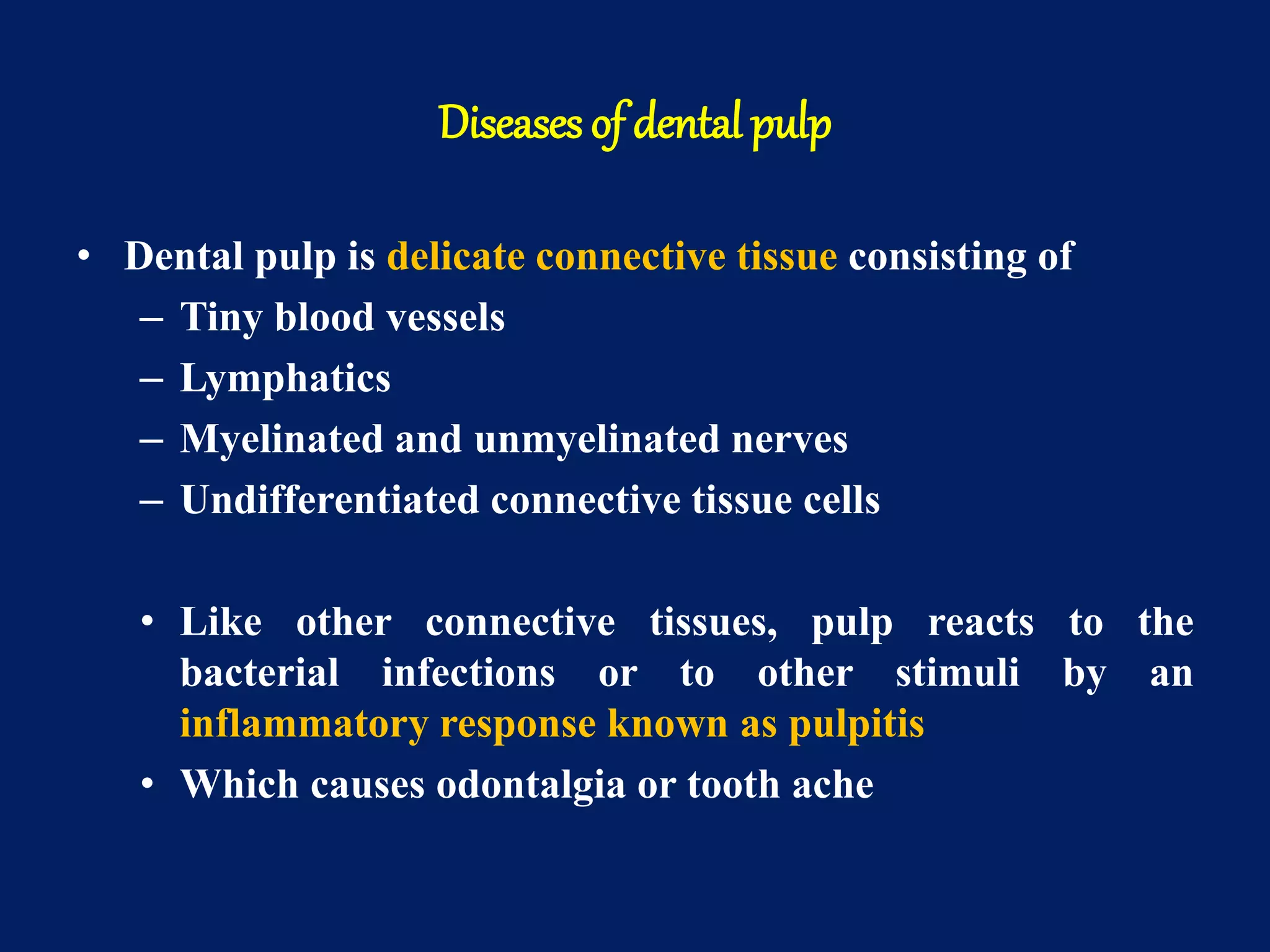 Diseases of pulp and periapical tissues | PPTX