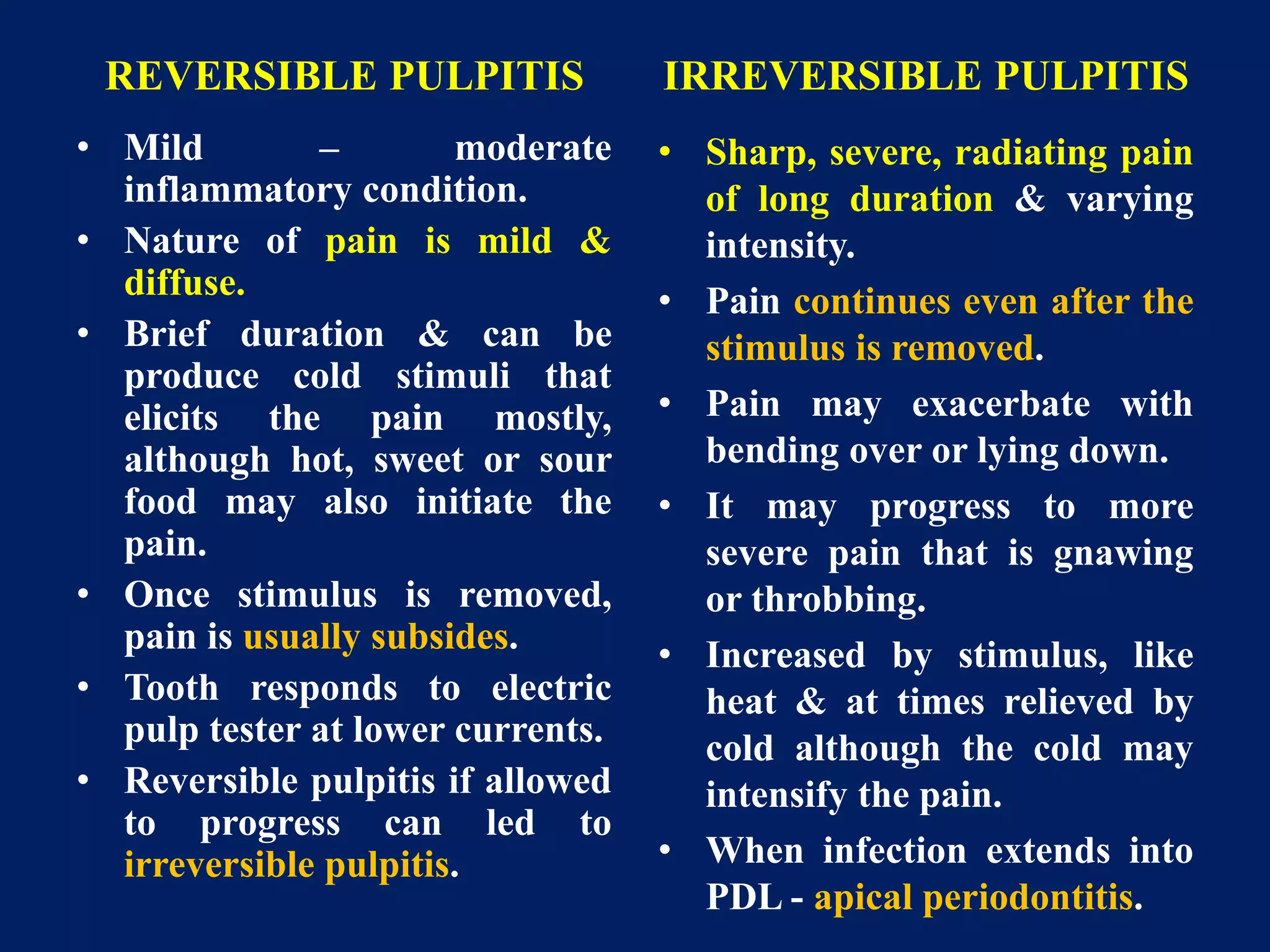 Diseases of pulp and periapical tissues | PPTX