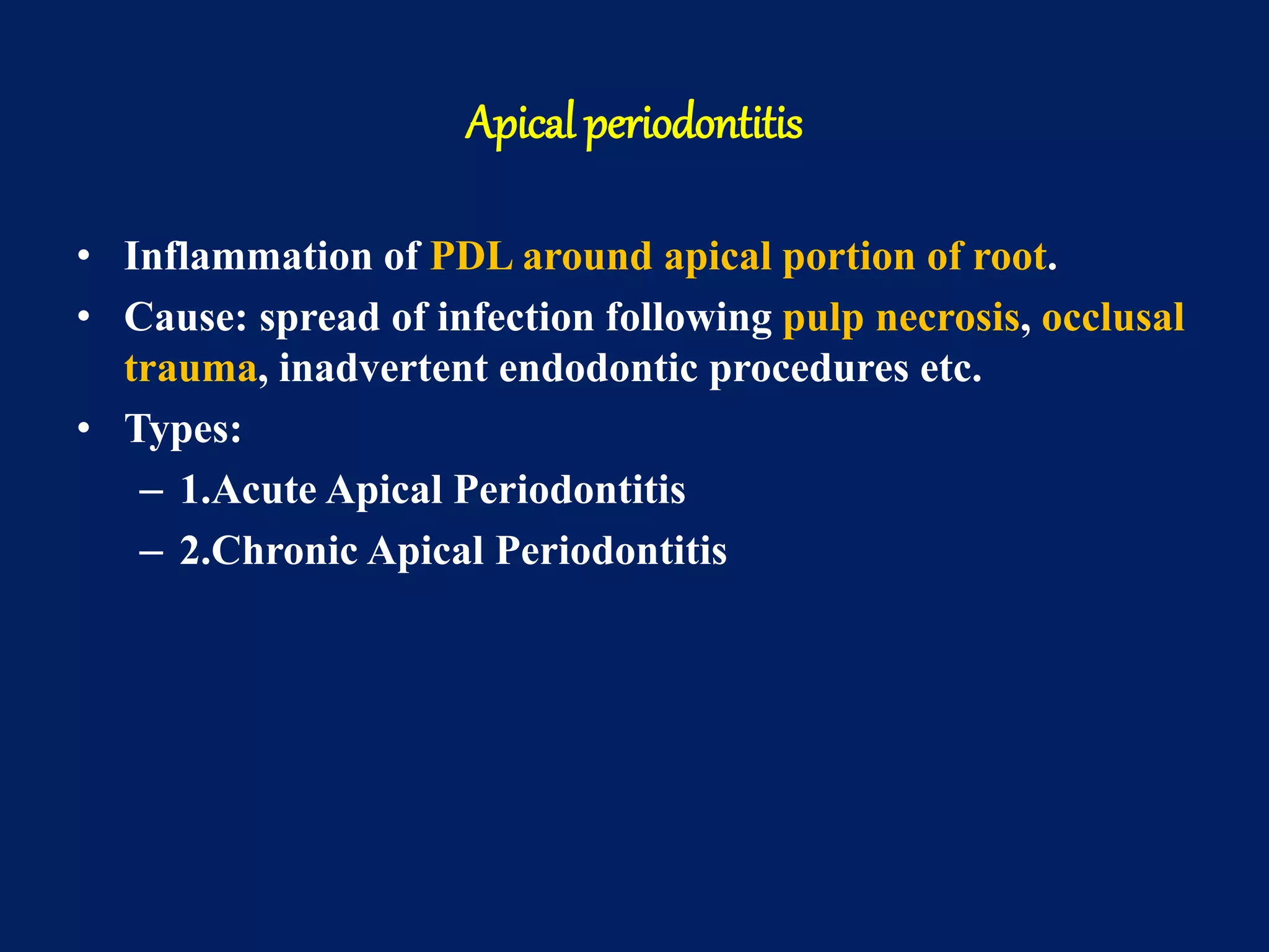 Diseases of pulp and periapical tissues | PPTX
