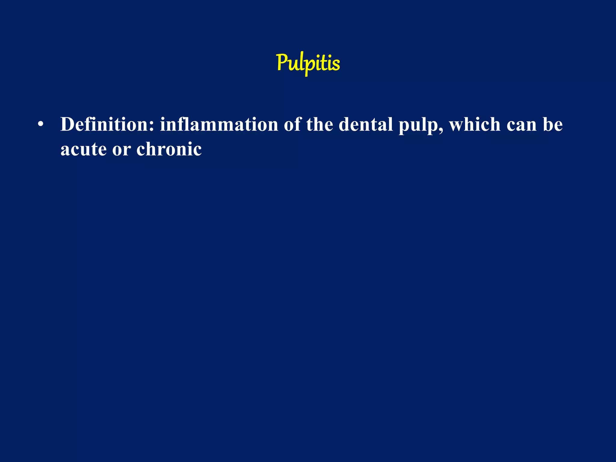 Diseases of pulp and periapical tissues | PPTX