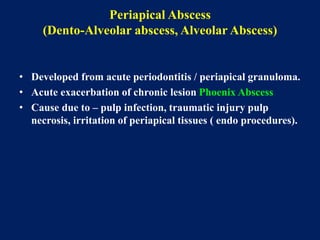 Diseases of pulp and periapical tissues | PPTX