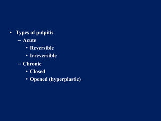 Diseases of pulp and periapical tissues | PPTX
