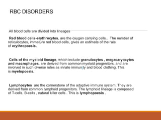 Diseases of Red Blood cells and diseases | PDF
