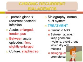 Diseases of salivary gland | PPTX