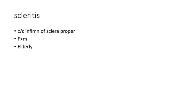 Diseases of sclera | PDF | Eye and Vision Conditions | Diseases and ...