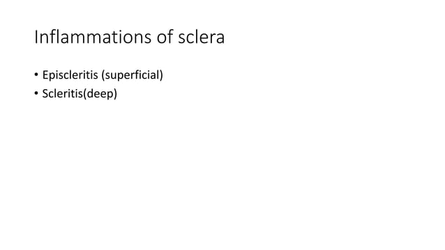 Diseases of sclera | PDF | Eye and Vision Conditions | Diseases and ...
