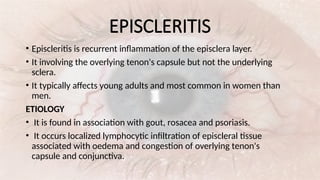 DISEASES OF SCLERA, DISEASES OF SCLERApptx | PPTX
