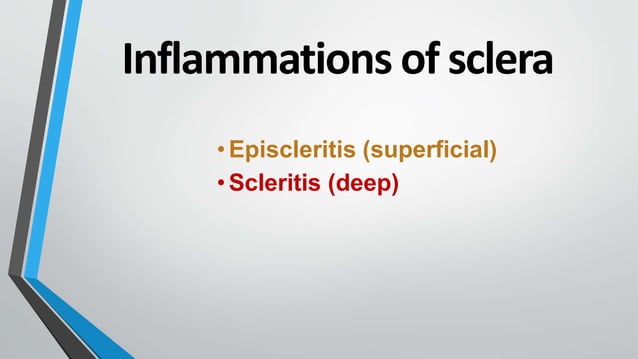Diseases of sclera | PPTX | Eye and Vision Conditions | Diseases and ...