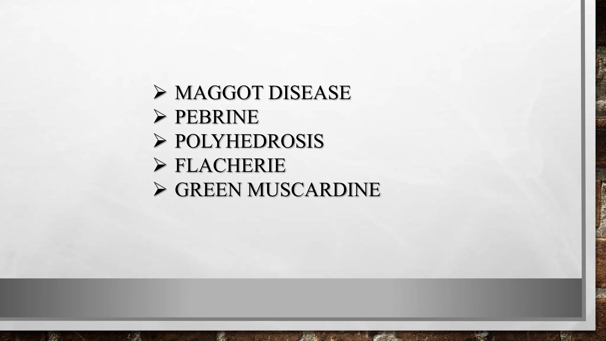 Diseases of silkworm | PPTX