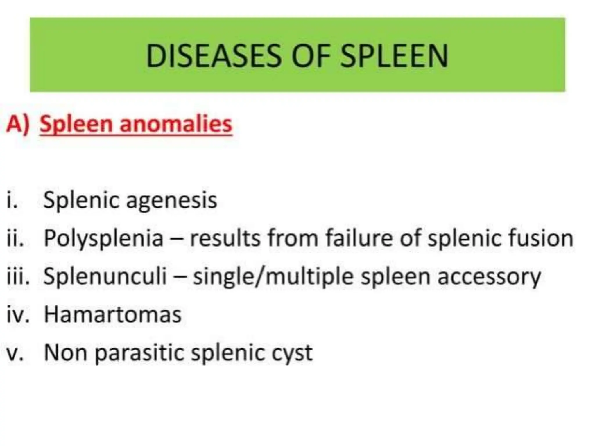 Diseases of Spleen, treatment with surgical treatment | PPTX