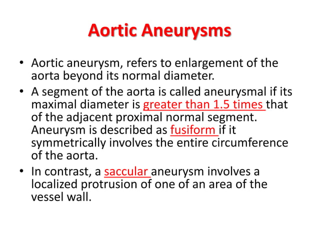 Diseases of the aorta | PPTX | Heart and Cardiovascular Diseases | Diseases and Conditions