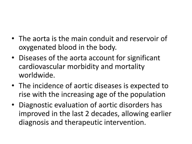 Diseases of the aorta | PPTX | Heart and Cardiovascular Diseases | Diseases and Conditions