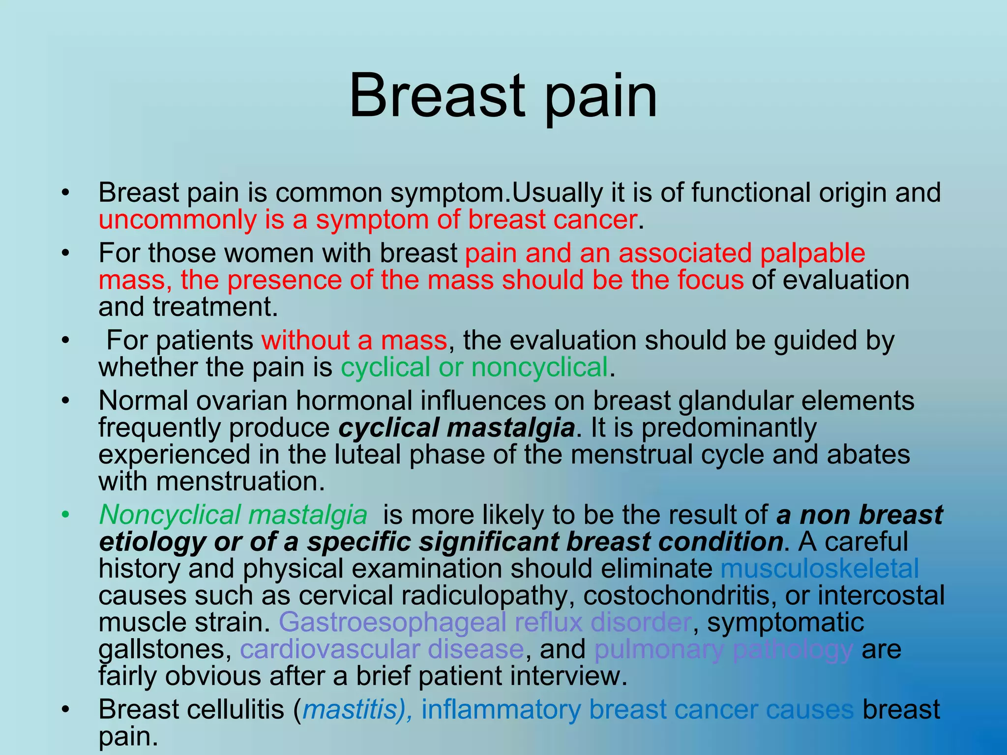 Diseases of the breast | PPT