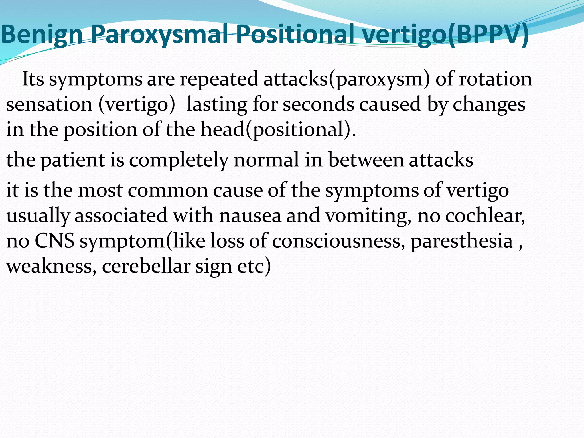 Diseases of the inner ear | PPTX