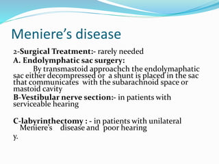Diseases of the inner ear | PPTX