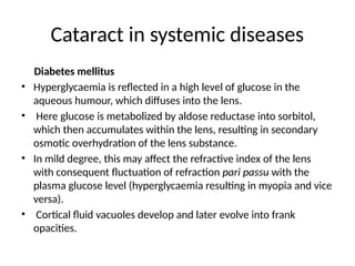 DISEASES OF THE LENS IN CLINICAL EXAMINATION | PPTX
