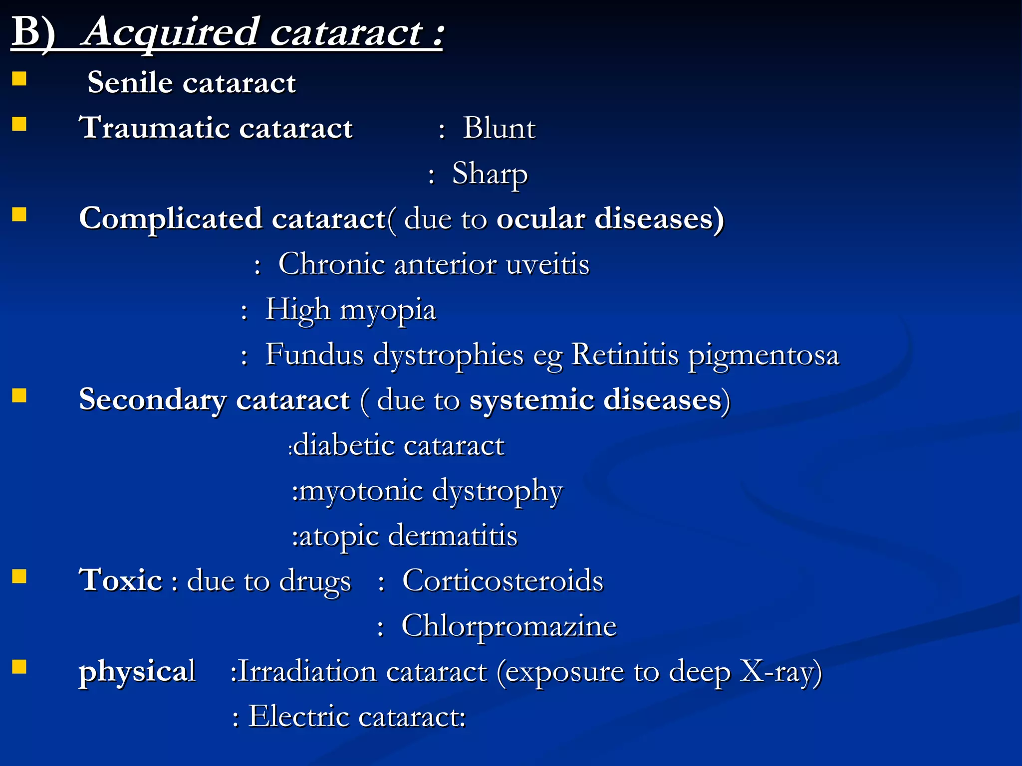 ophthalmology.Diseases of the lens.(dr.baxtyar) | PPT