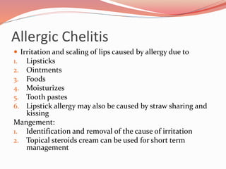 Diseases of the lips and tongue | PPTX