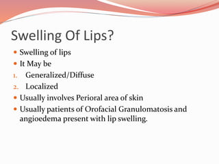 Diseases of the lips and tongue | PPTX