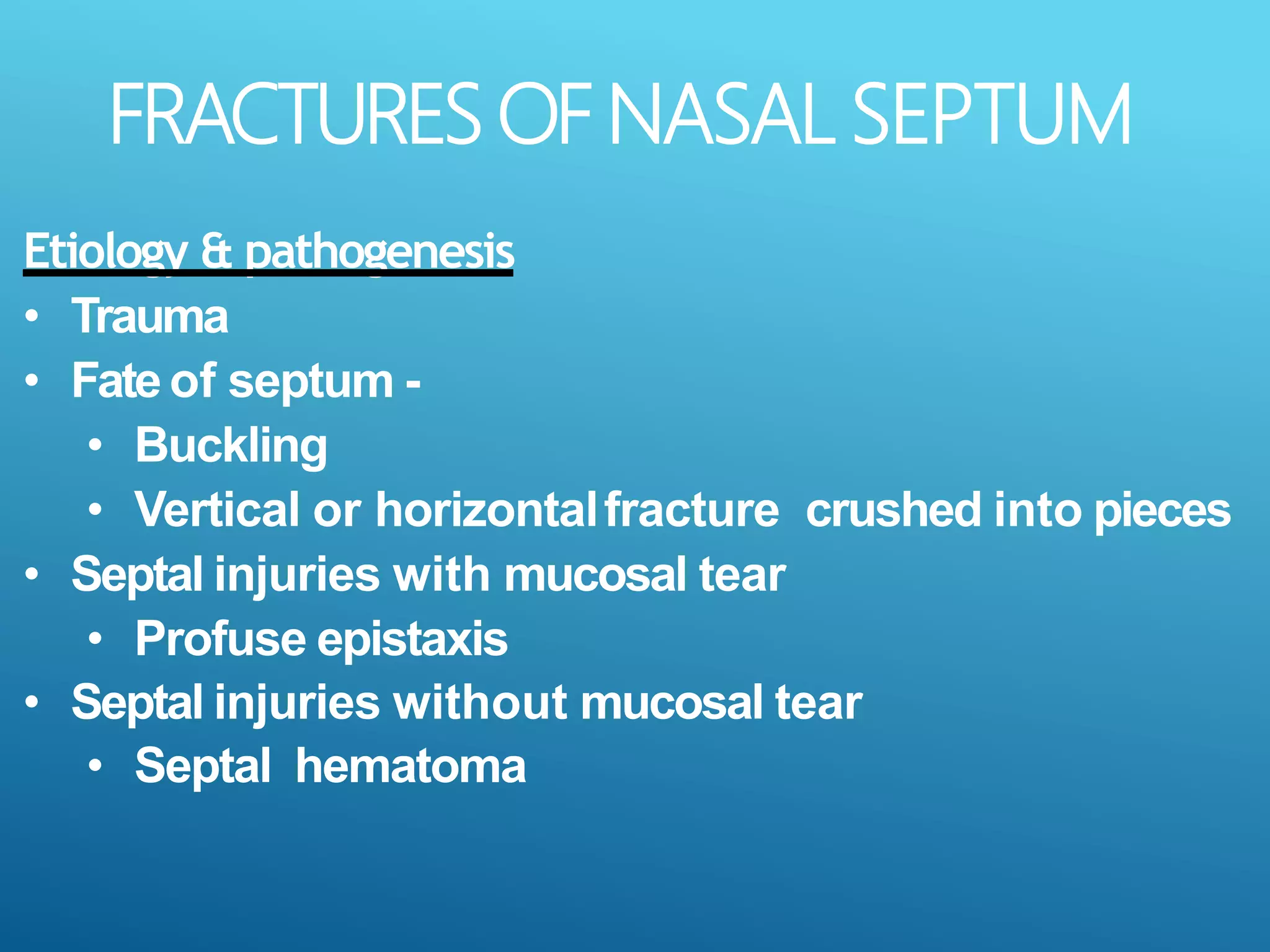 Diseases of the nasal septum | PPTX