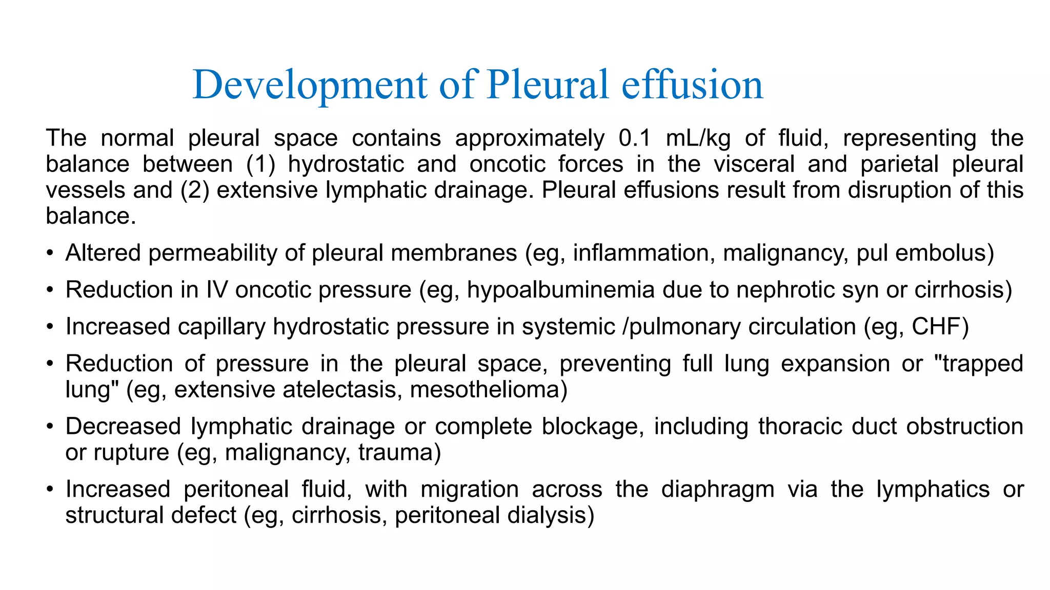 Diseases of the pleura | PPTX