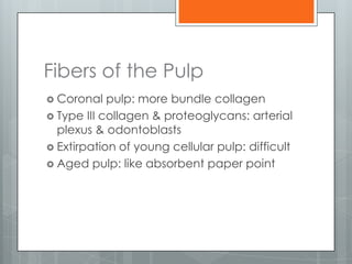 Diseases of the pulp:Part 1- Development, Physiology, Histology of ...
