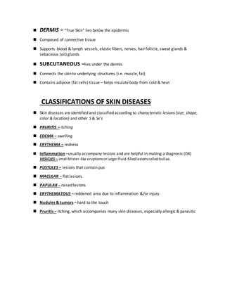 Diseases of the skin presentation | DOCX