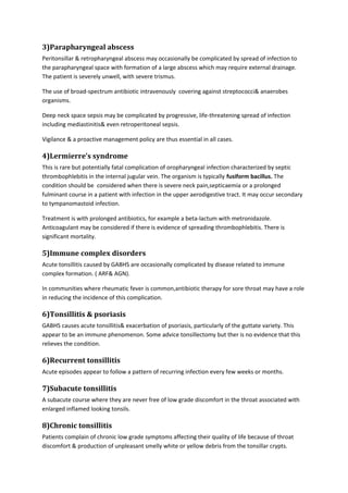 Diseases of the tonsil | DOC