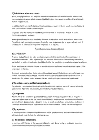 Diseases of the tonsil | DOC